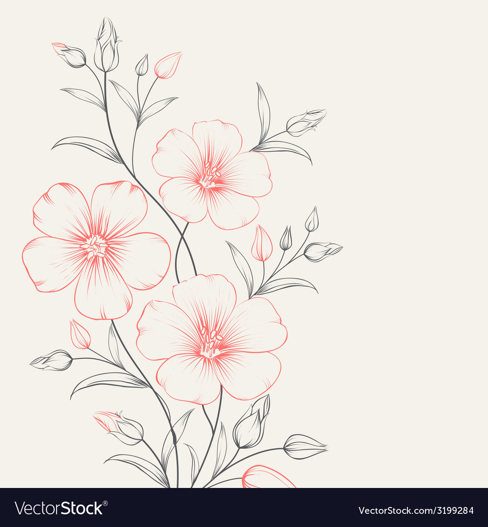 Linum pattern Royalty Free Vector Image - VectorStock
