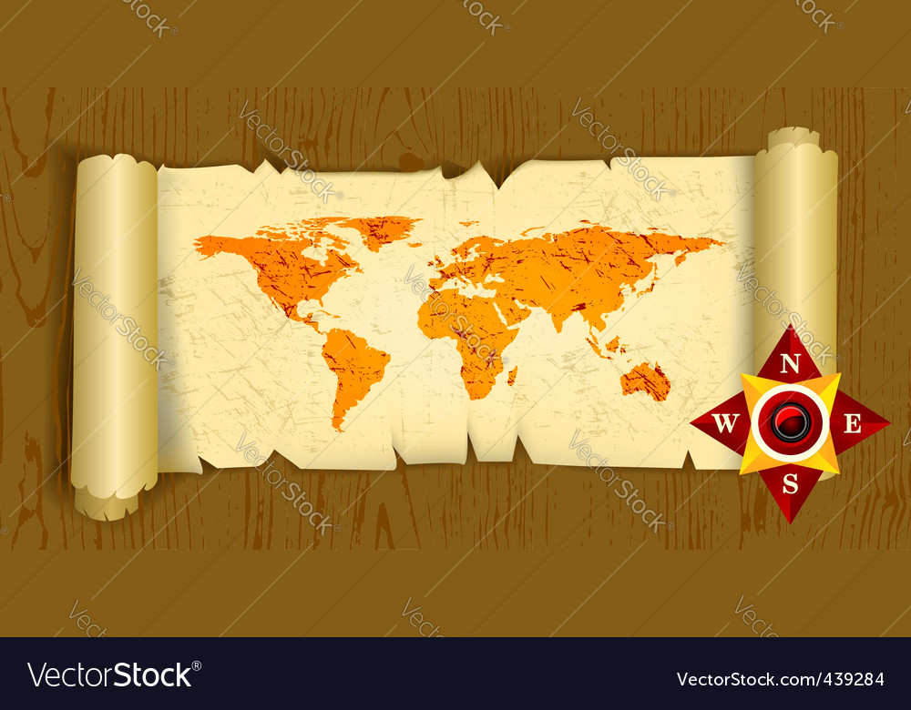 Old map Royalty Free Vector Image - VectorStock