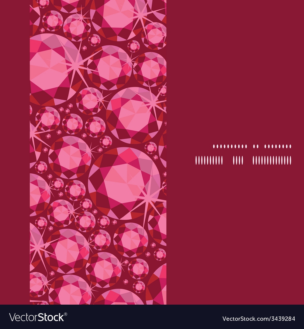 Ruby vertical frame seamless pattern background Vector Image