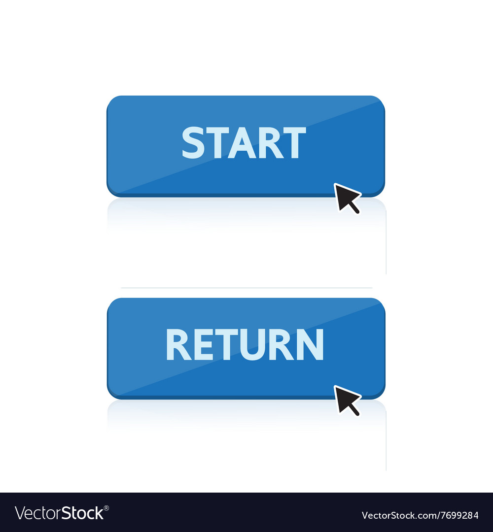 Start and return button design Royalty Free Vector Image