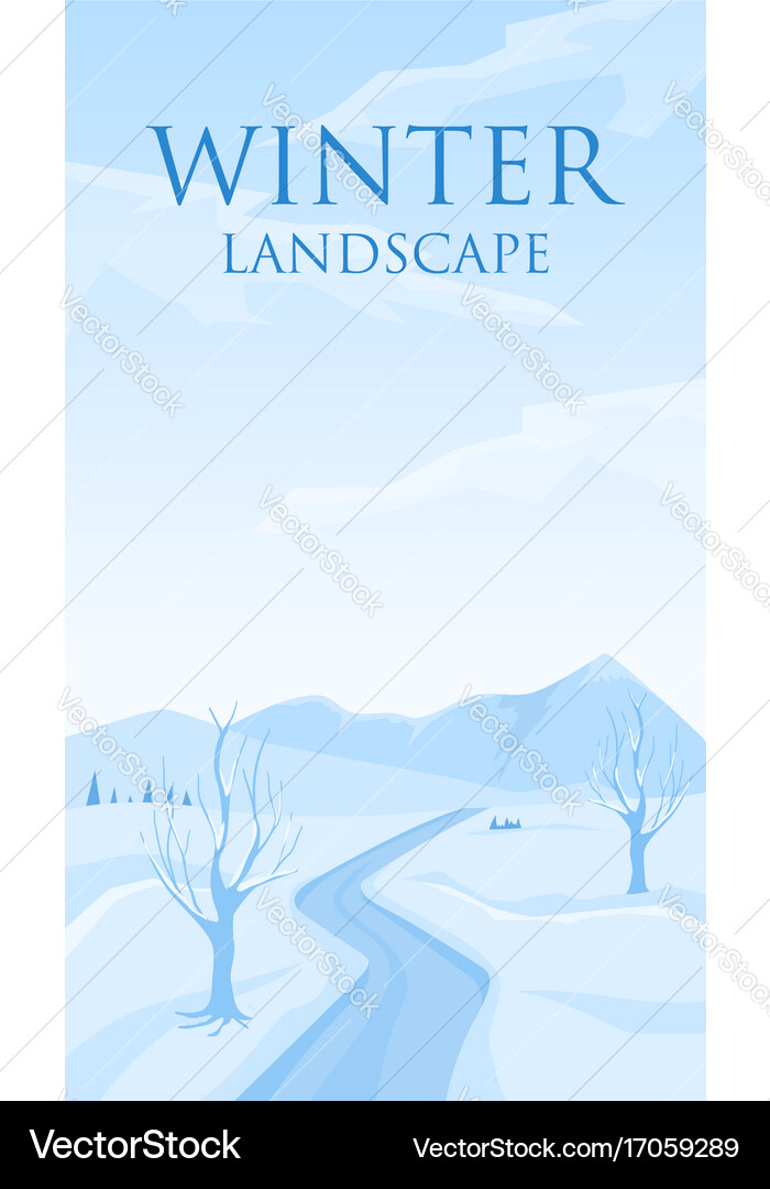 Abstract winter landscape Royalty Free Vector Image