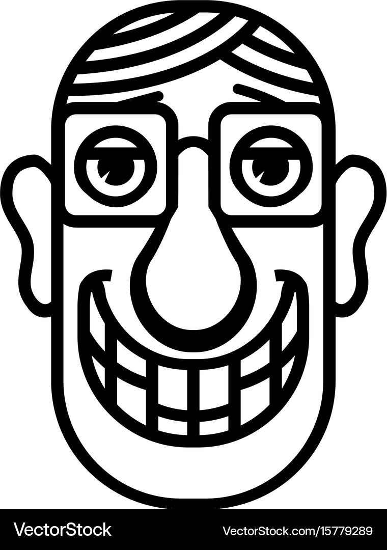 Man head cartoon Royalty Free Vector Image - VectorStock