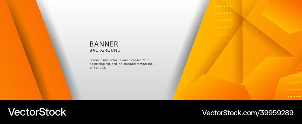 Modern gradient orange and yellow abstract banner Vector Image