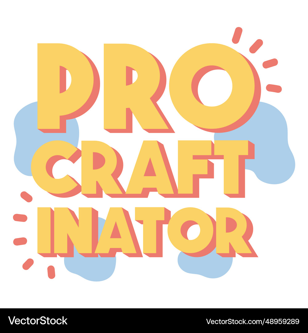 Pro craft inator badge Royalty Free Vector Image