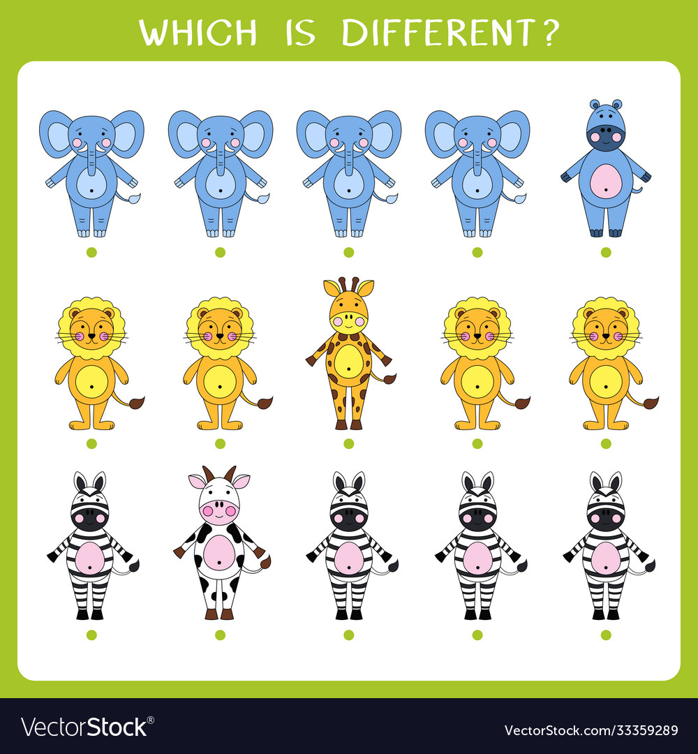 Simple logic game for kids Royalty Free Vector Image