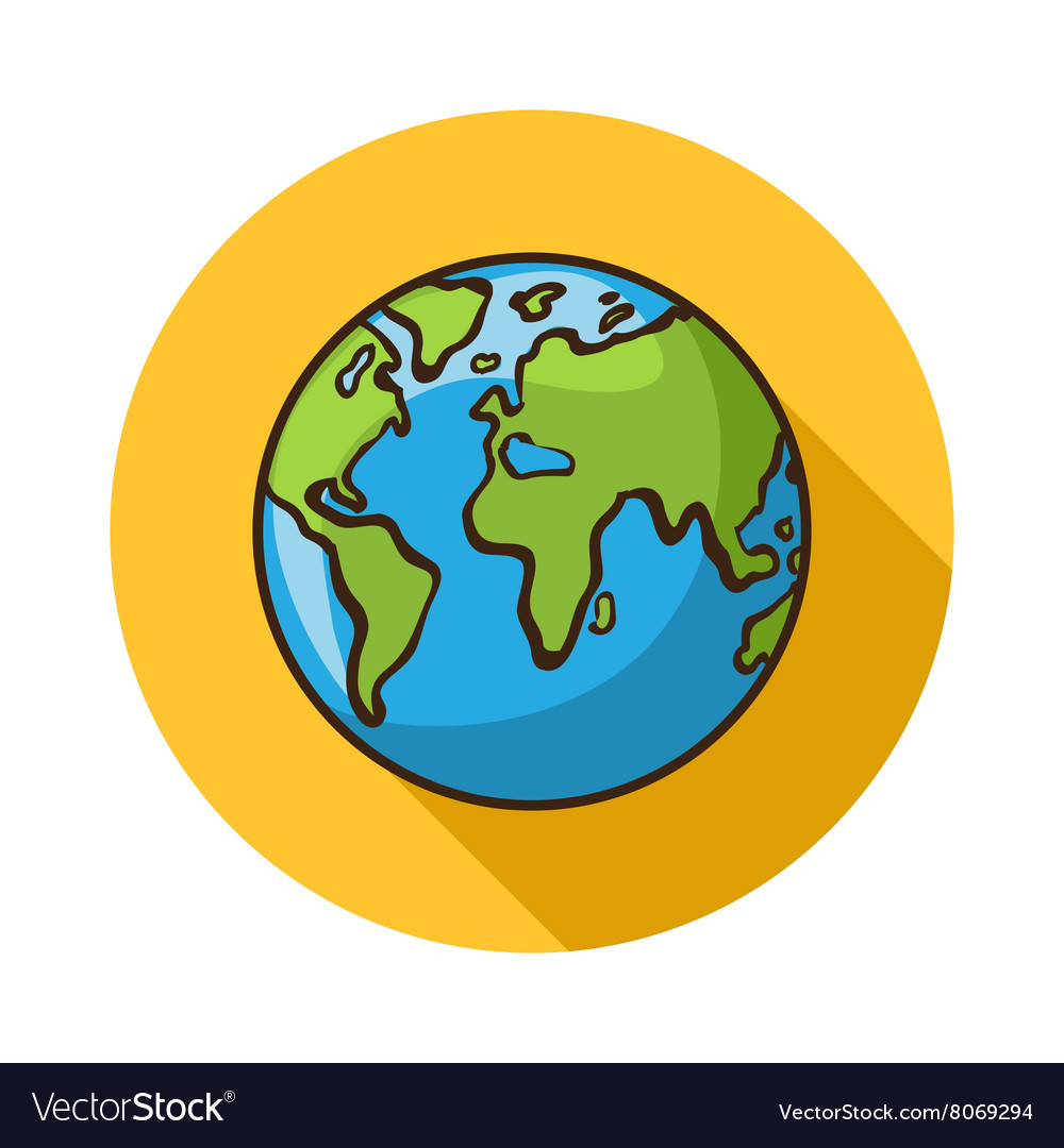 Earth Icon Vector Globe Logo Or Icon Design Afbeelding Door