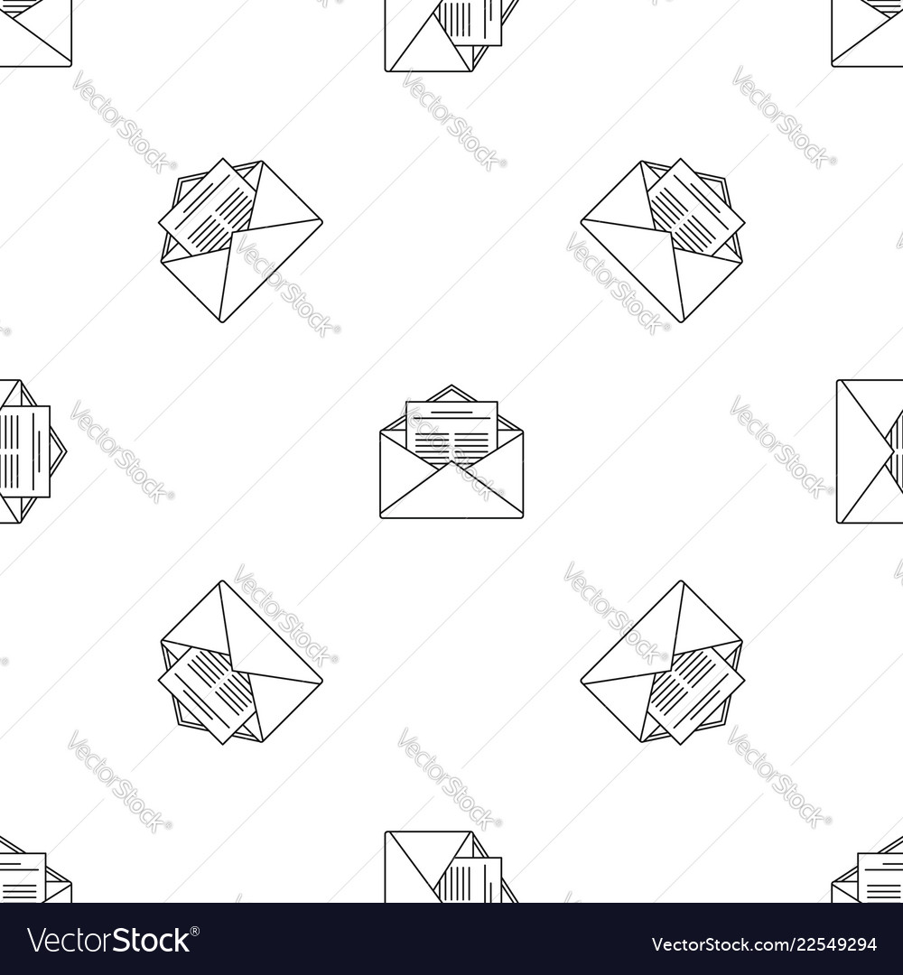 Mail pattern seamless Royalty Free Vector Image