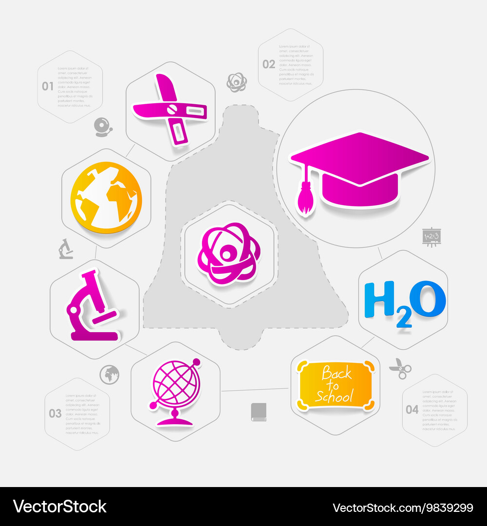 Education sticker infographic Royalty Free Vector Image