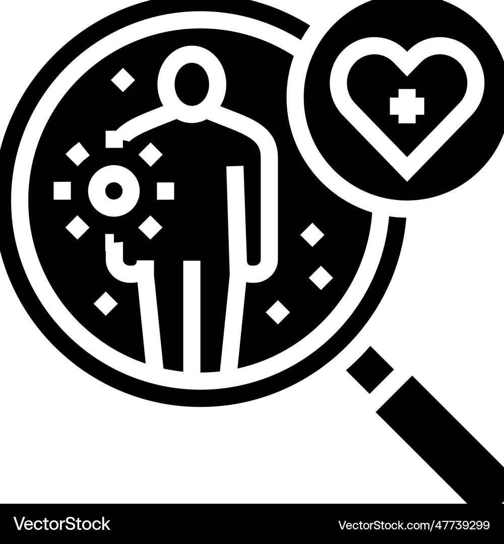 Immunology research biomedical glyph icon Vector Image