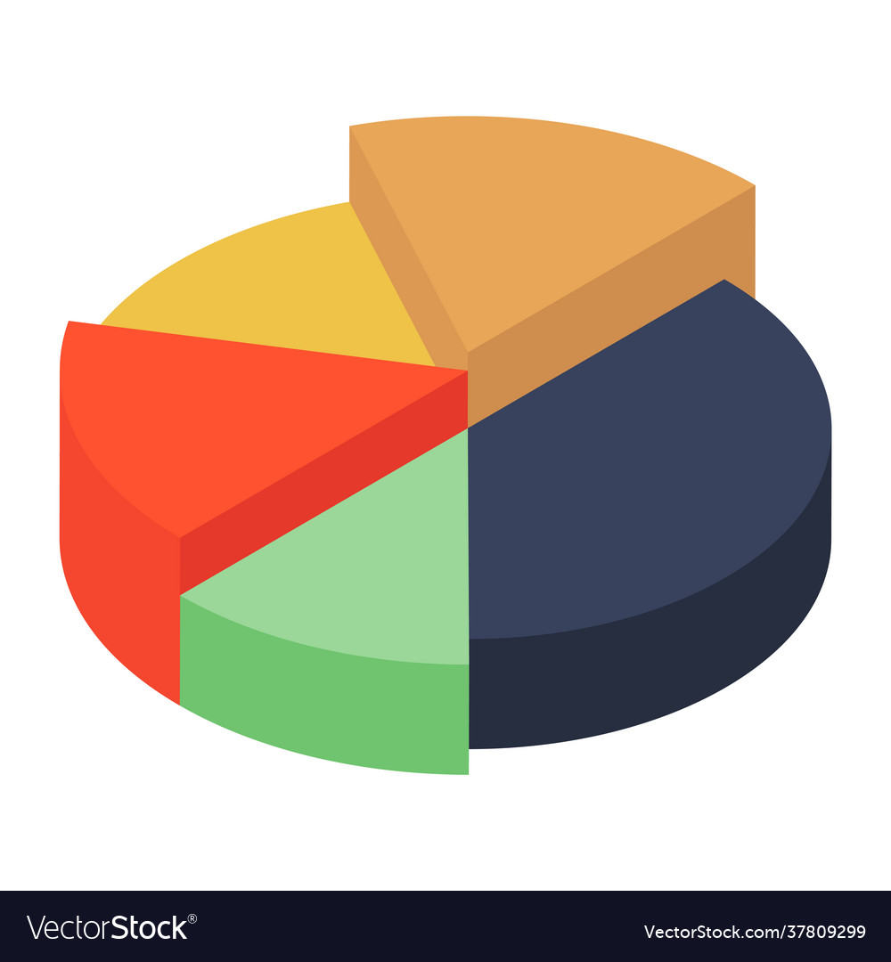Slice chart Royalty Free Vector Image - VectorStock