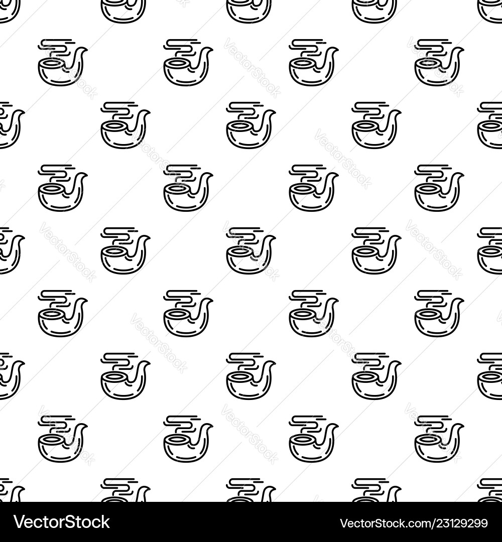 Smoking pipe pattern seamless Royalty Free Vector Image