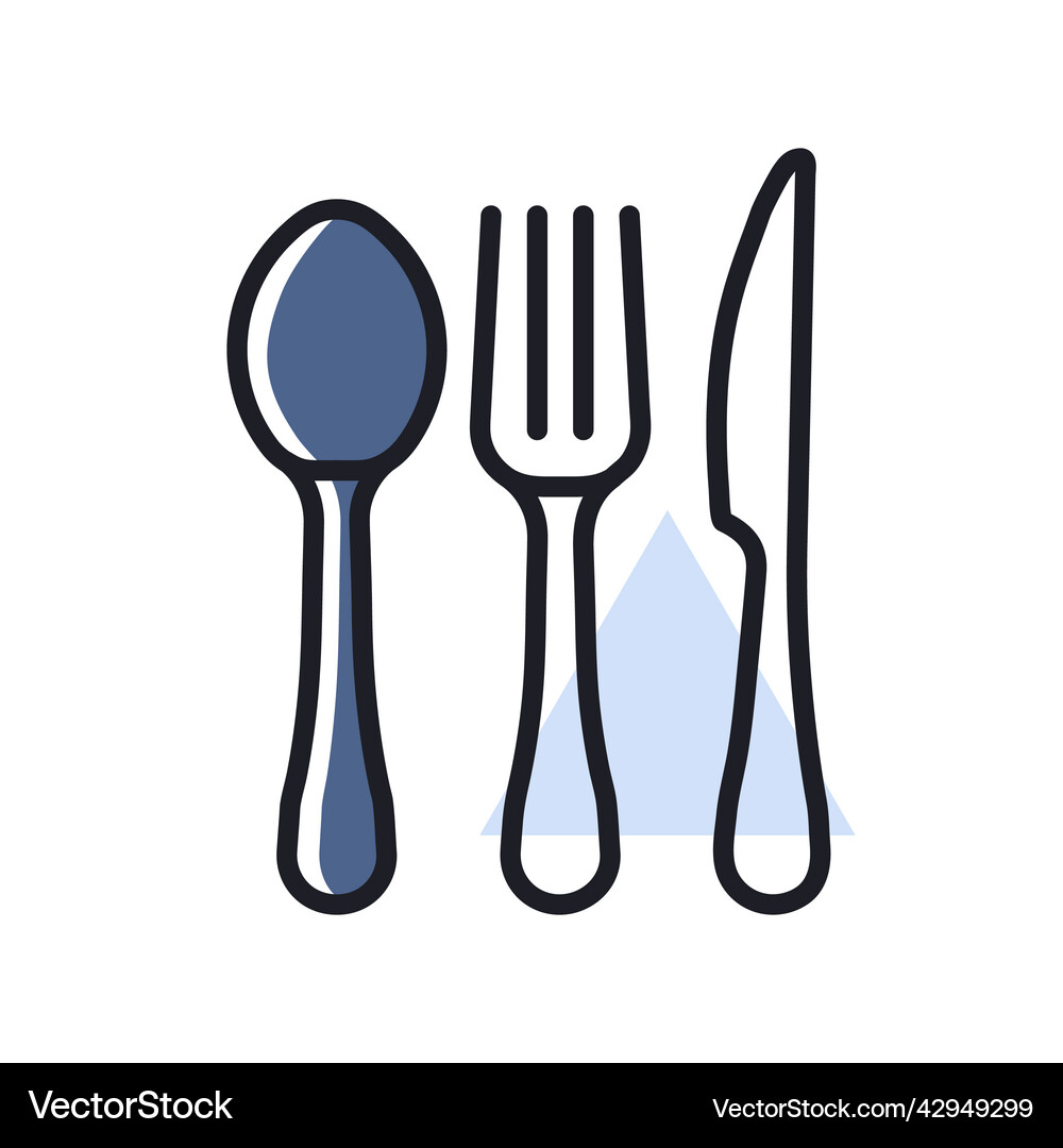 Spoon Gabel und Messer Symbol Grafik Symbol Vektorbild