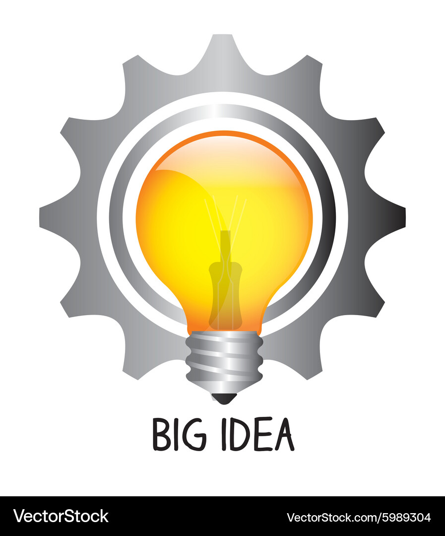 Big idea bulb design Royalty Free Vector Image