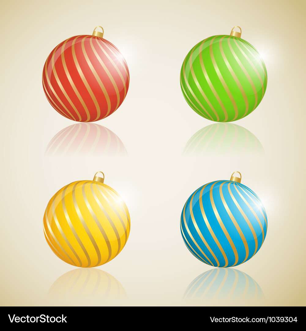 Christmas balls Royalty Free Vector Image - VectorStock