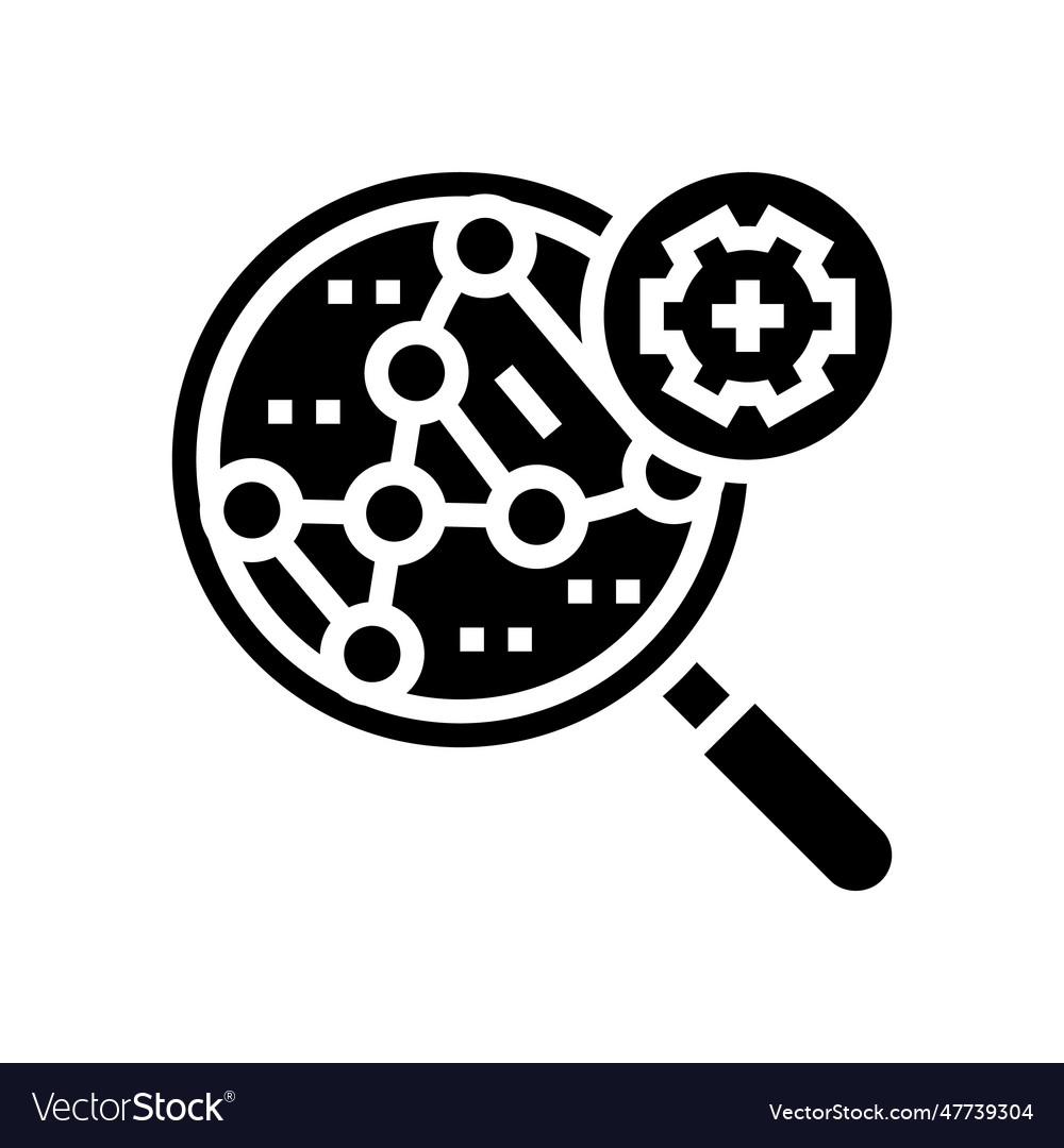 Genetic research biomedical glyph icon Royalty Free Vector Genetic research biomedical glyph icon Royalty Free Vector