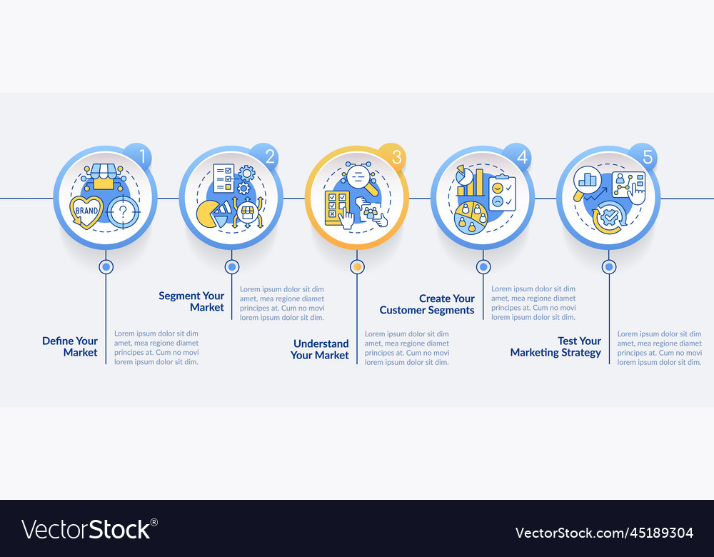 Get started with segmentation circle infographic Vector Image