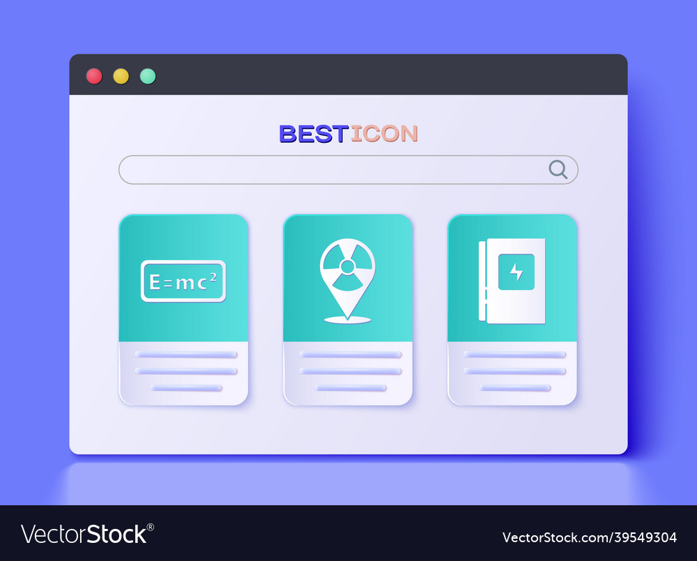 Set Radioactive In Location Equation Solution Vector Image