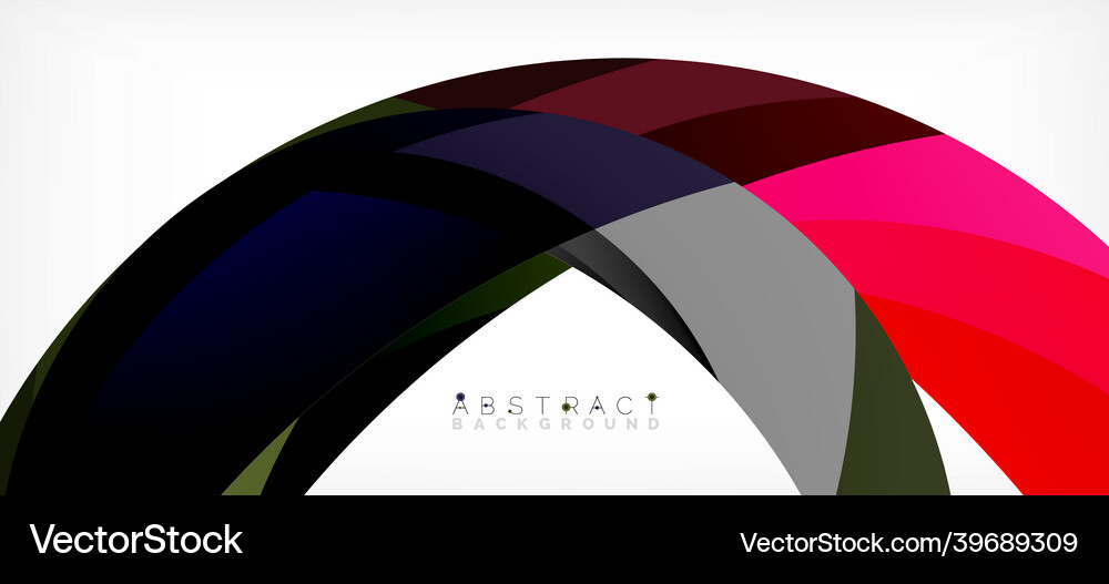 Color circle shapes minimal geometric background Vector Image