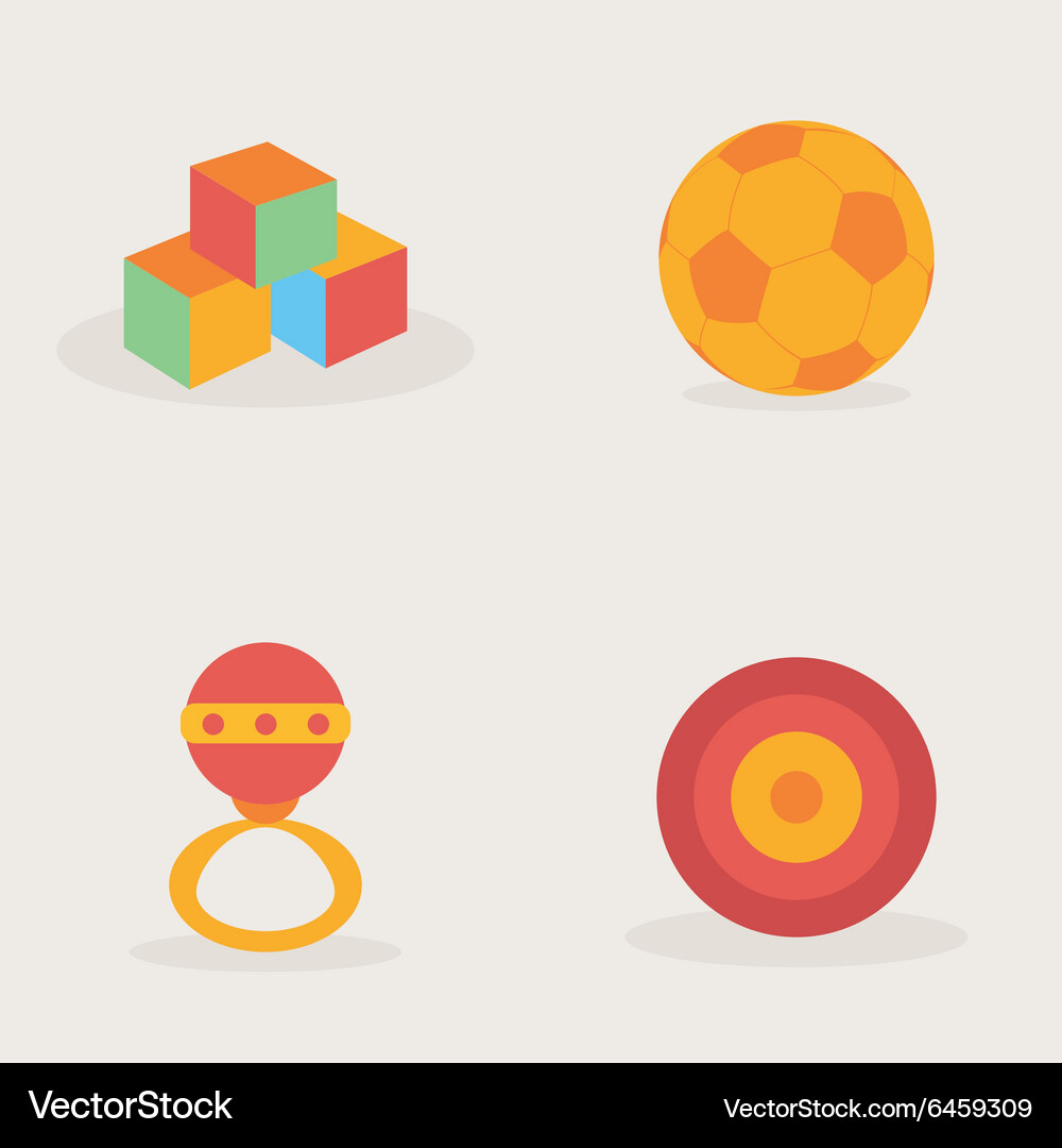 Cute baby toys Royalty Free Vector Image - VectorStock