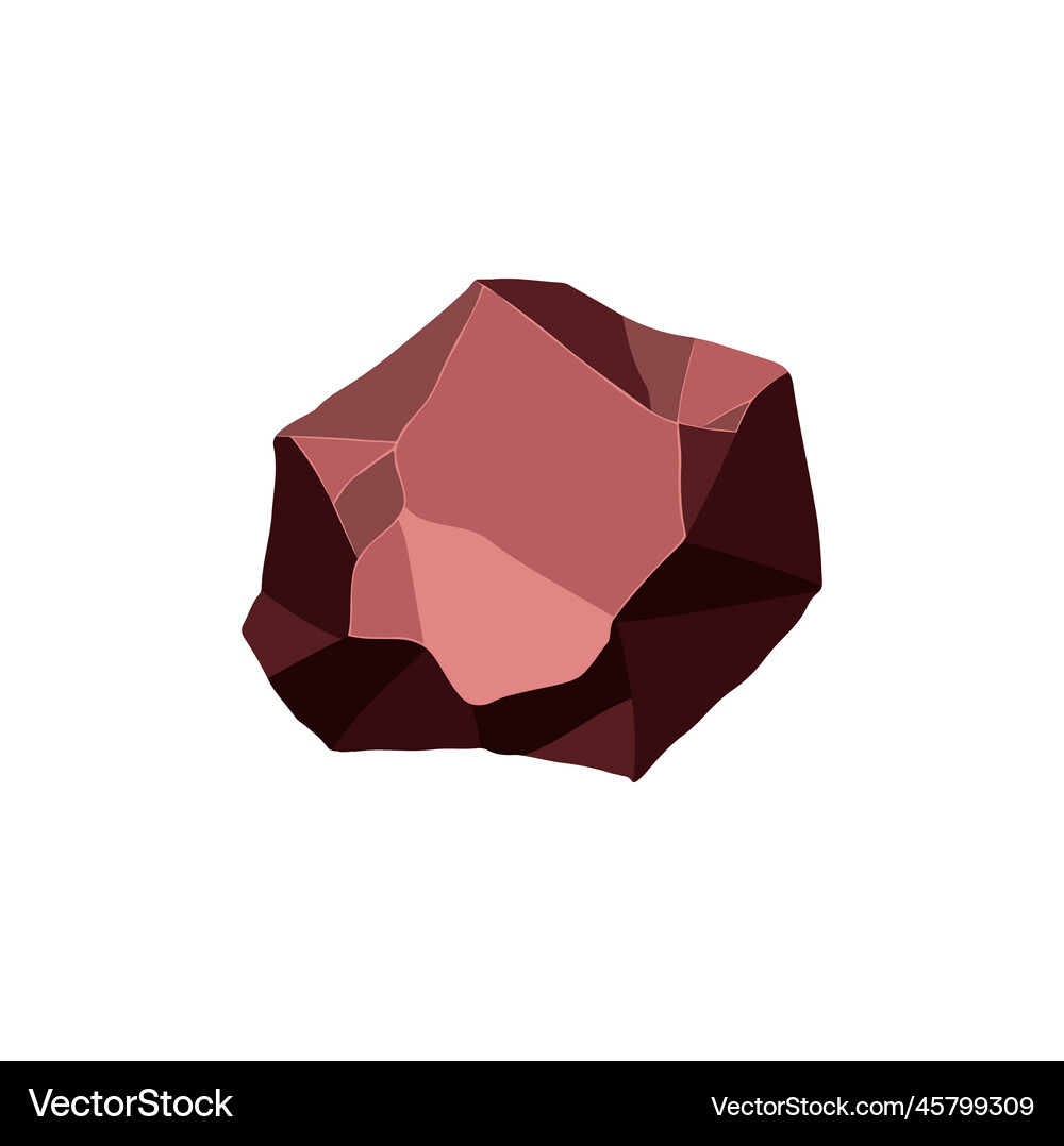 Ore rock boulder natural shape stone Royalty Free Vector