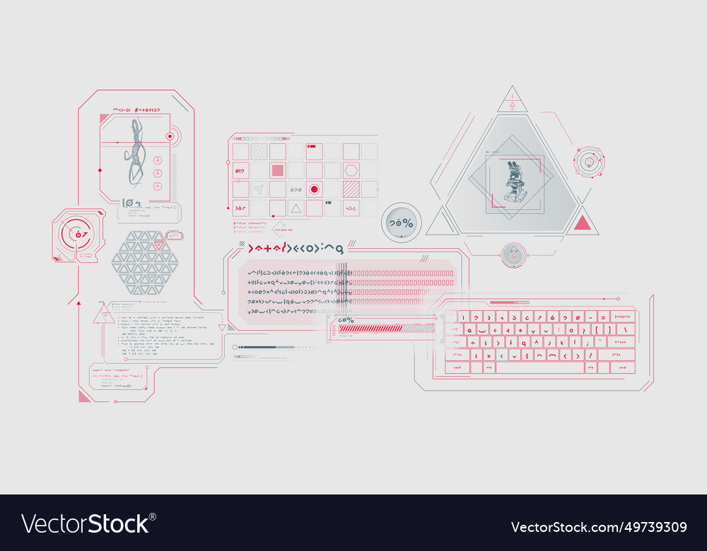 Scientific research data processing interface Vector Image
