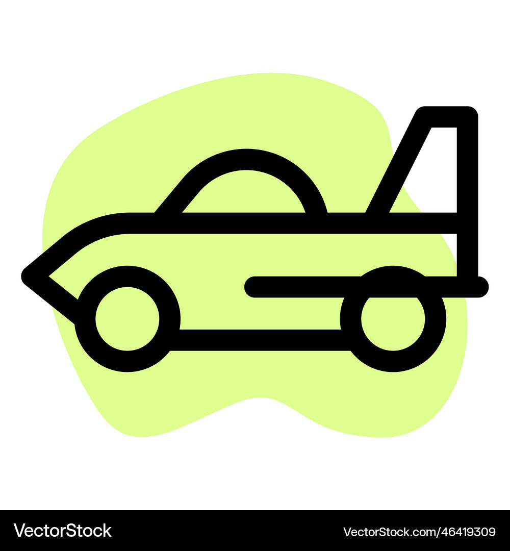 Unique car designed with wings at back Royalty Free Vector