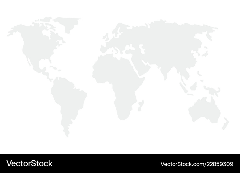 World Map Template Royalty Free Vector Image Vectorstock