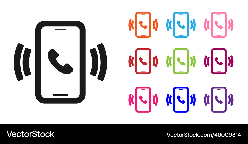 Black telephone 24 hours support icon isolated on Vector Image