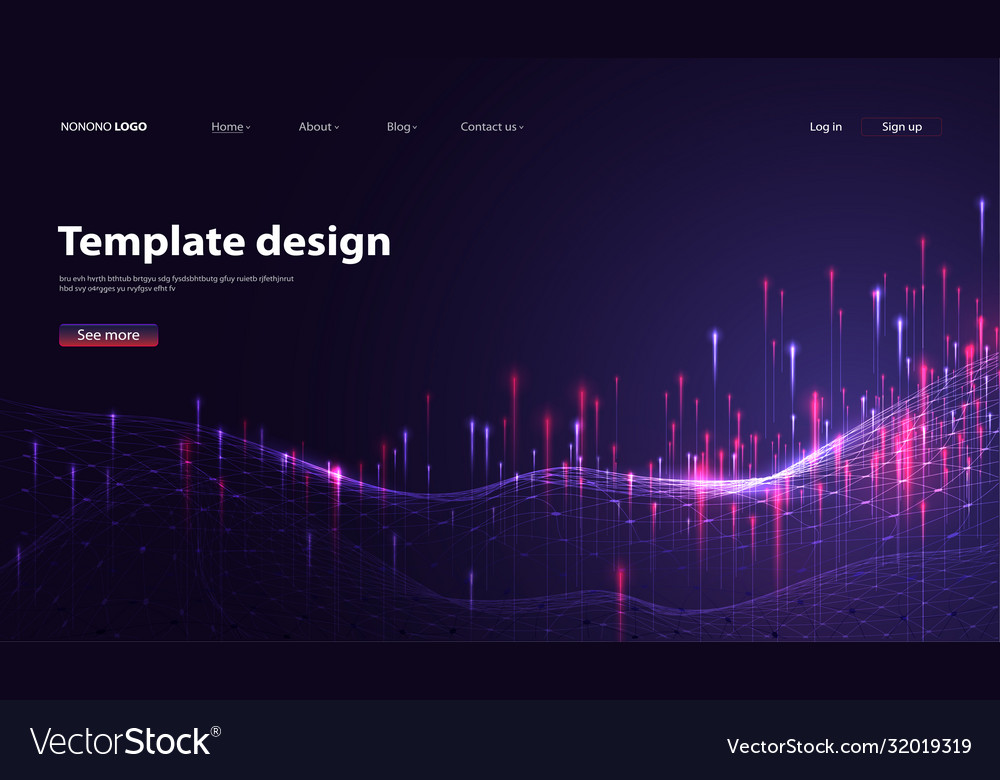 Abstract technology data visualization background Vector Image