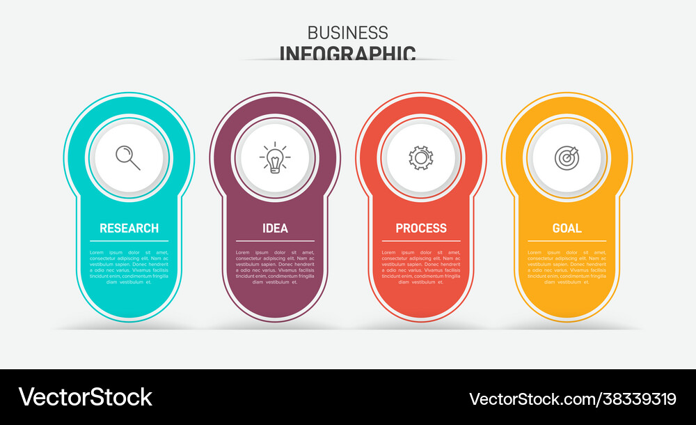 Infographic design with icons and 4 options Vector Image