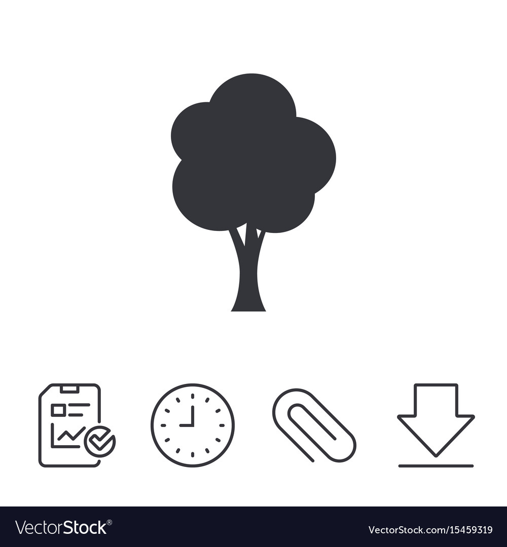 Tree sign icon forest symbol Royalty Free Vector Image