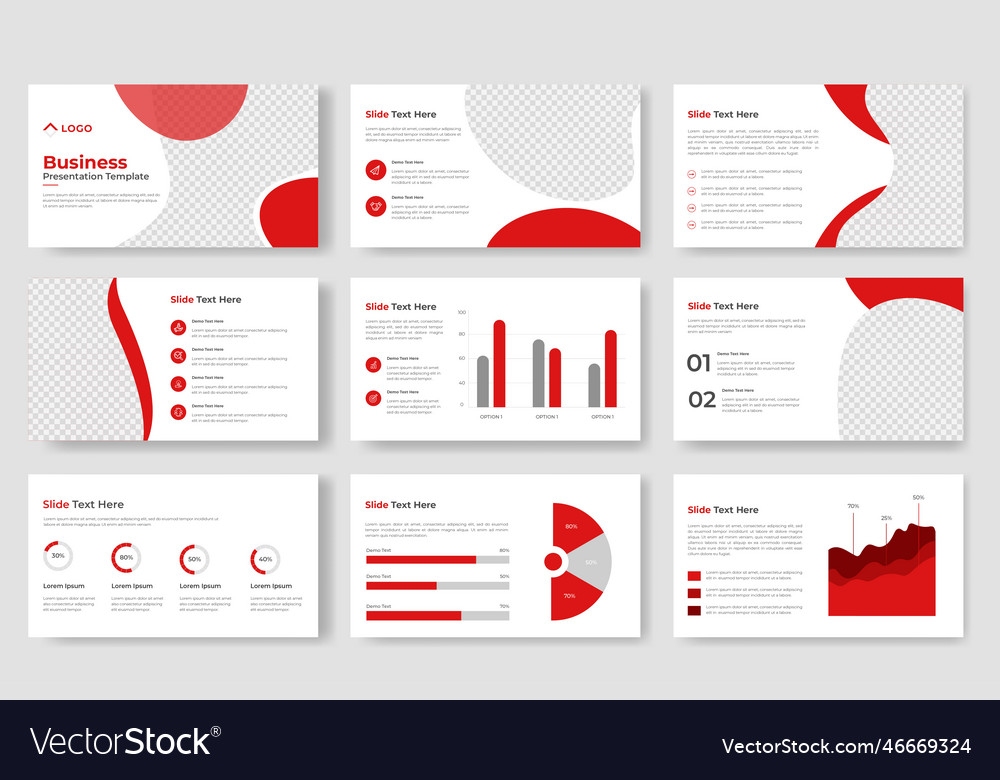 Business powerpoint presentation slides template Vector Image