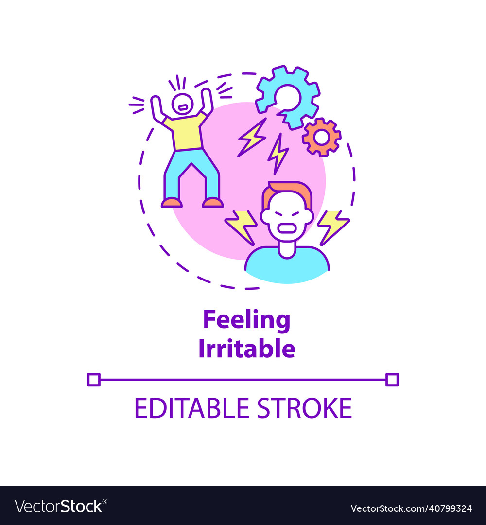 Feeling irritable concept icon Royalty Free Vector Image Feeling irritable concept icon Royalty Free Vector Image