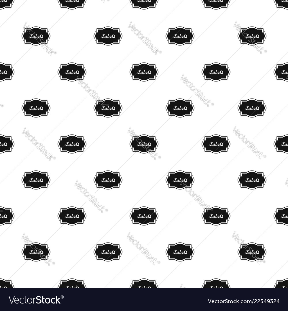 Nice label pattern seamless Royalty Free Vector Image