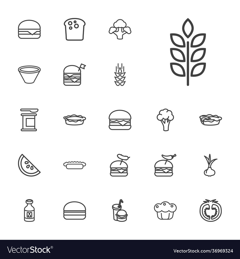 Nutrition icons Royalty Free Vector Image - VectorStock