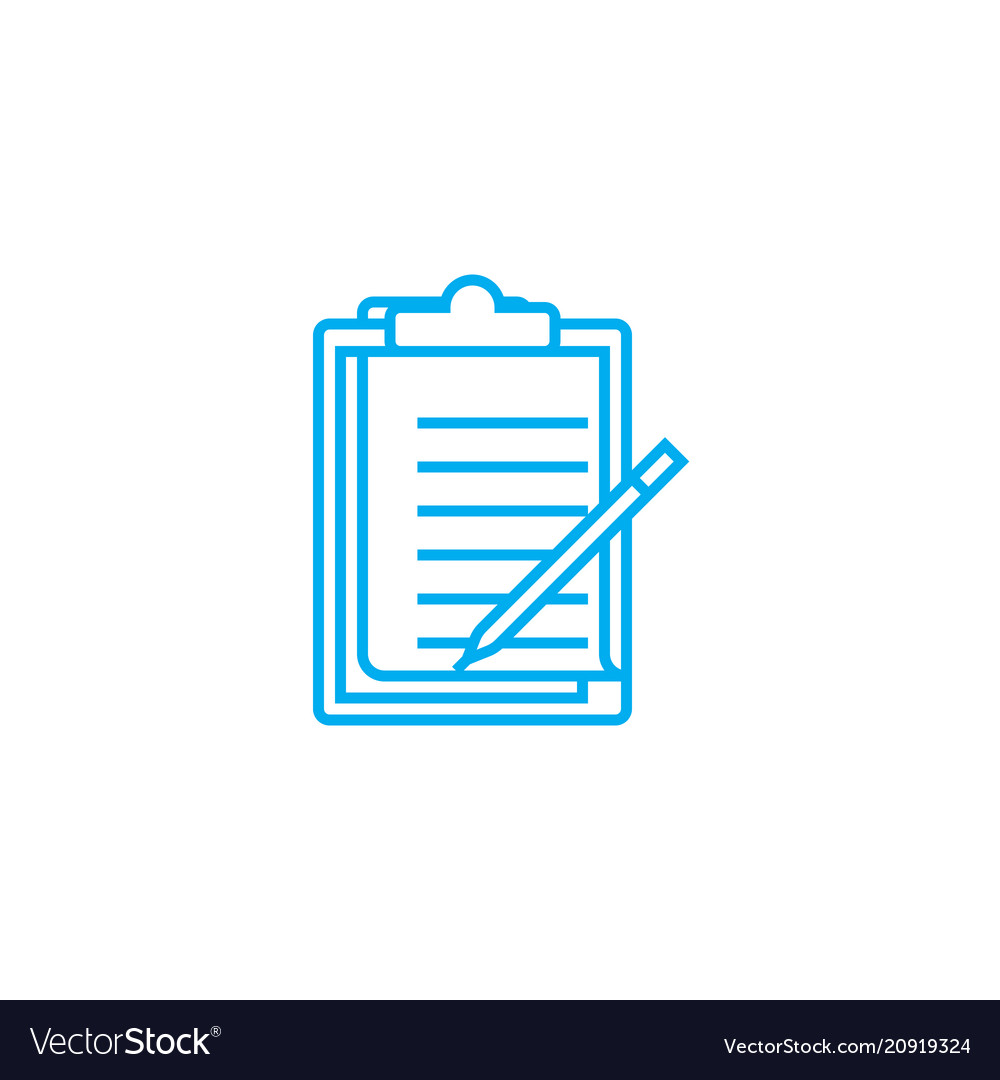 Working notes linear icon concept working notes Vector Image
