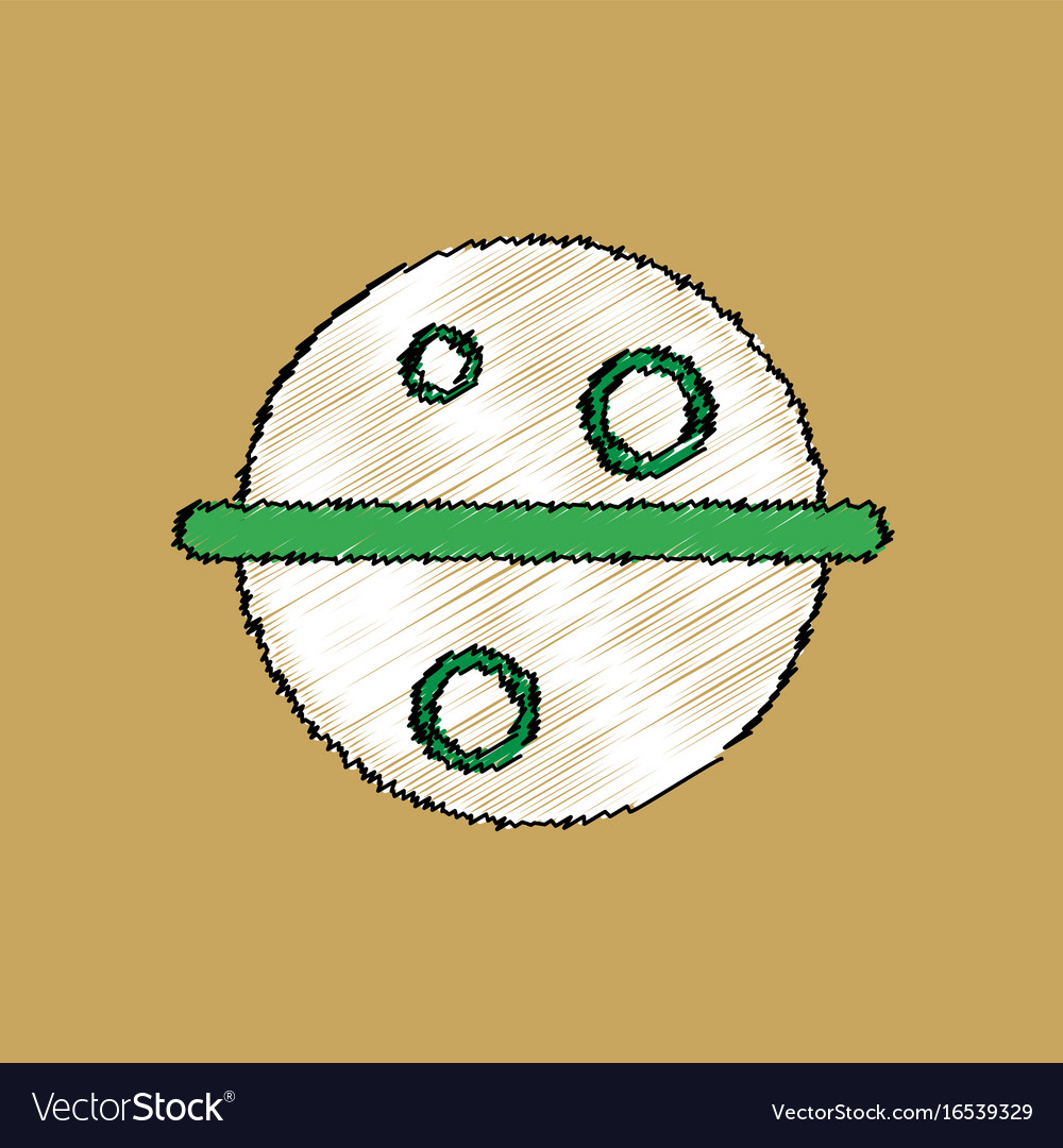 Flat icon design collection space planet Vector Image