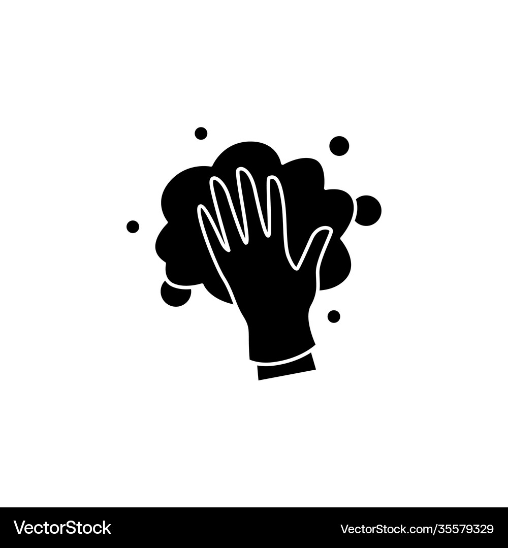 Foaming glyph icon Royalty Free Vector Image - VectorStock
