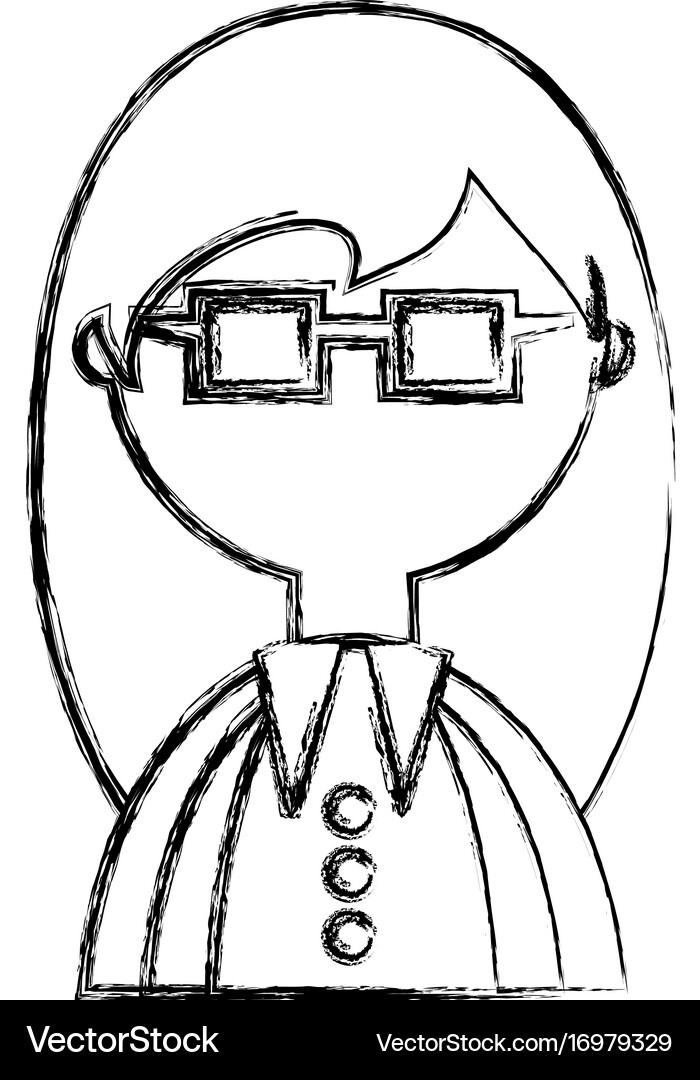 Geek woman cartoon Royalty Free Vector Image - VectorStock