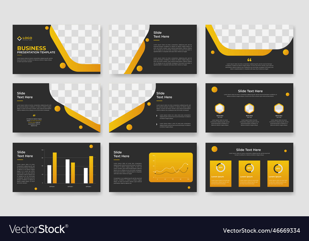 Business powerpoint presentation slides template Vector Image