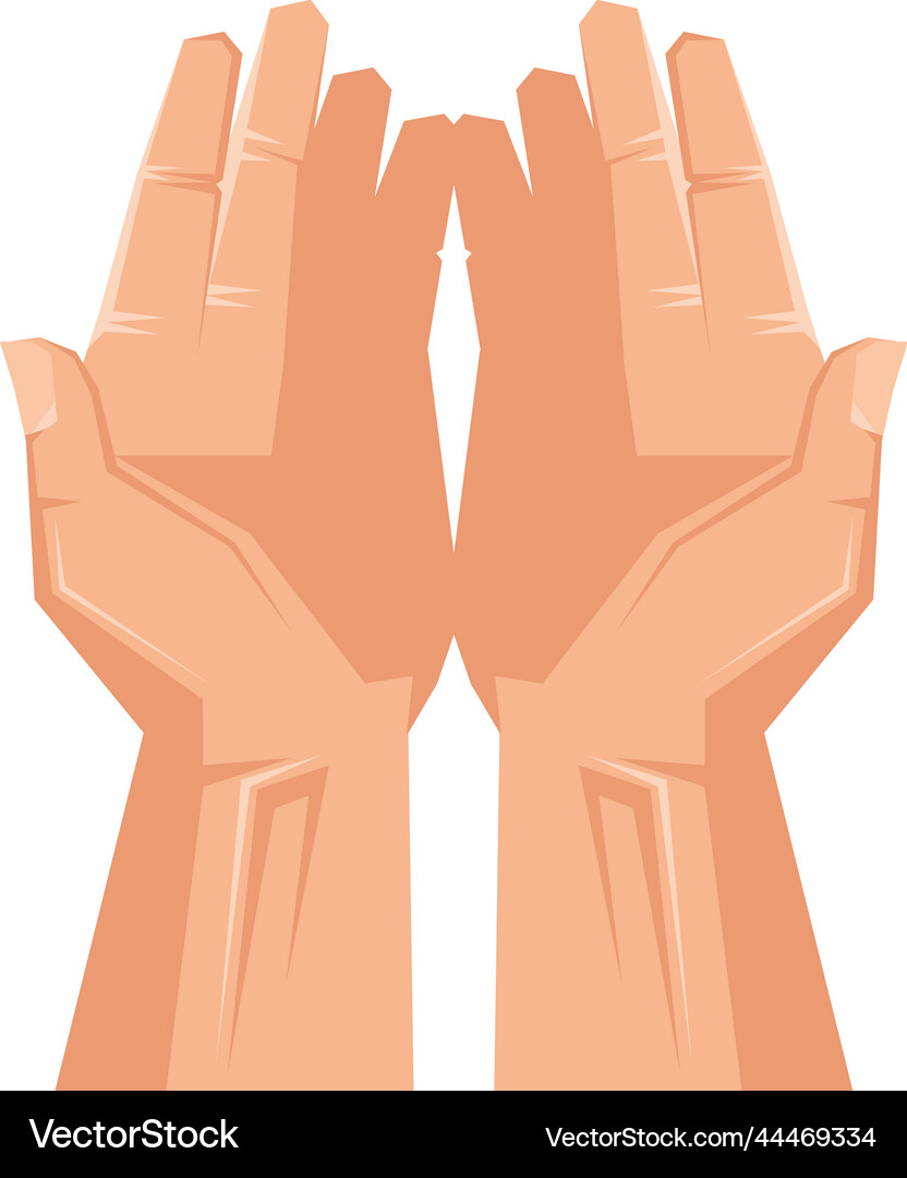 Hands human receiving Royalty Free Vector Image