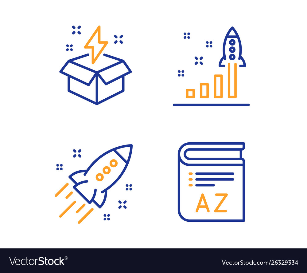 Startup rocket development plan and creative idea Vector Image