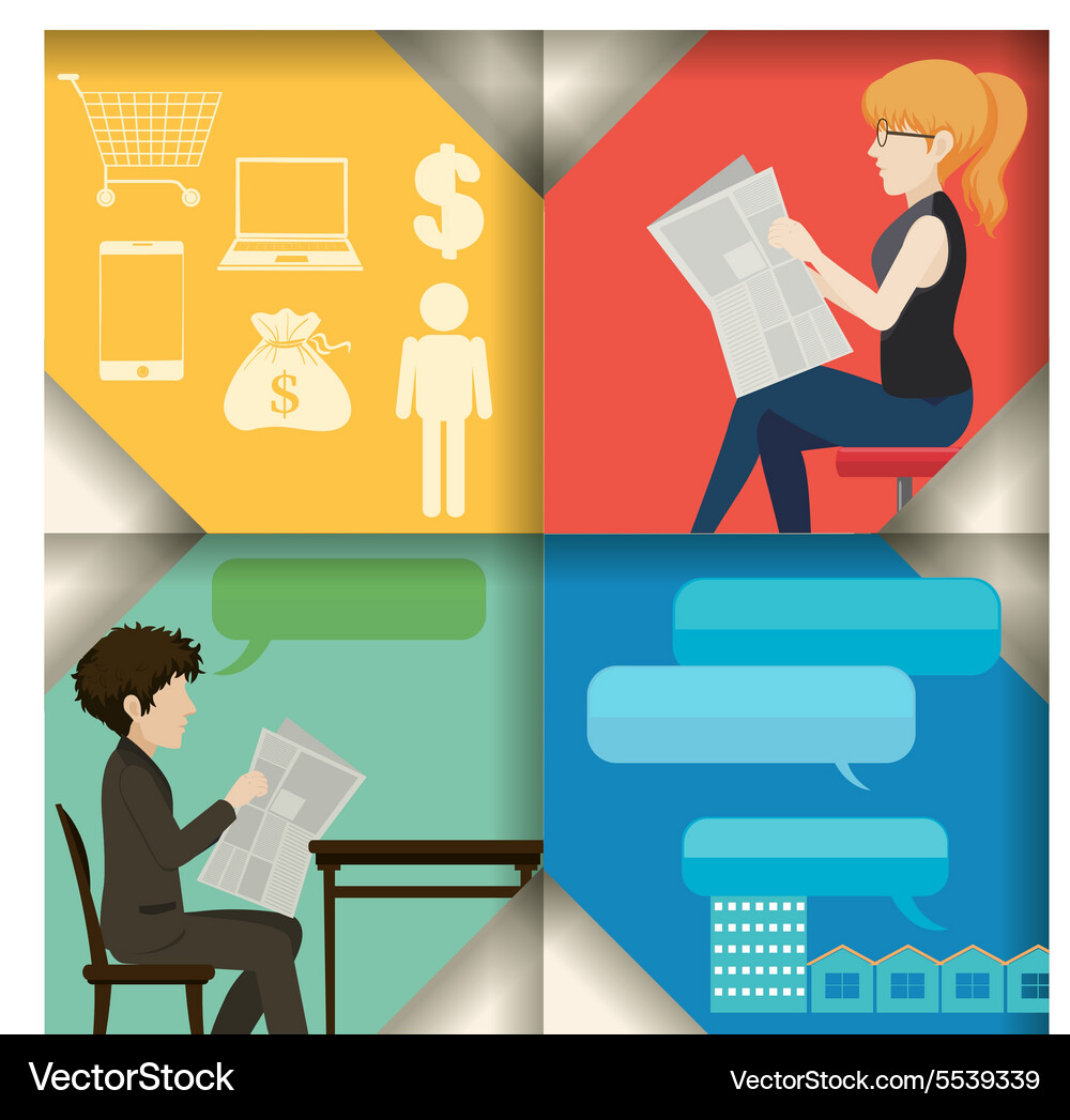 Communication concept infographic Royalty Free Vector Image