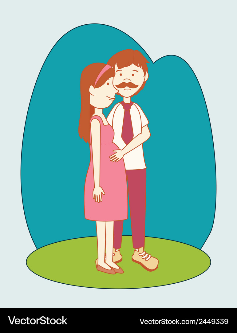 Family design over blue background Royalty Free Vector Image