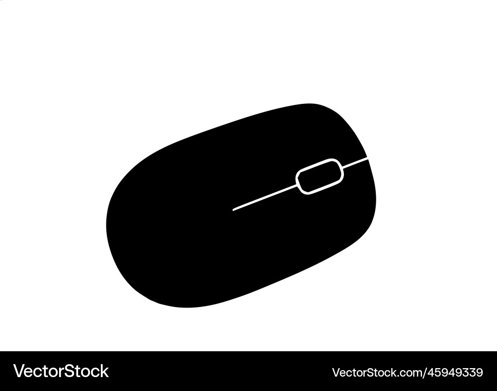 Mouse icon flat web button image Royalty Free Vector Image