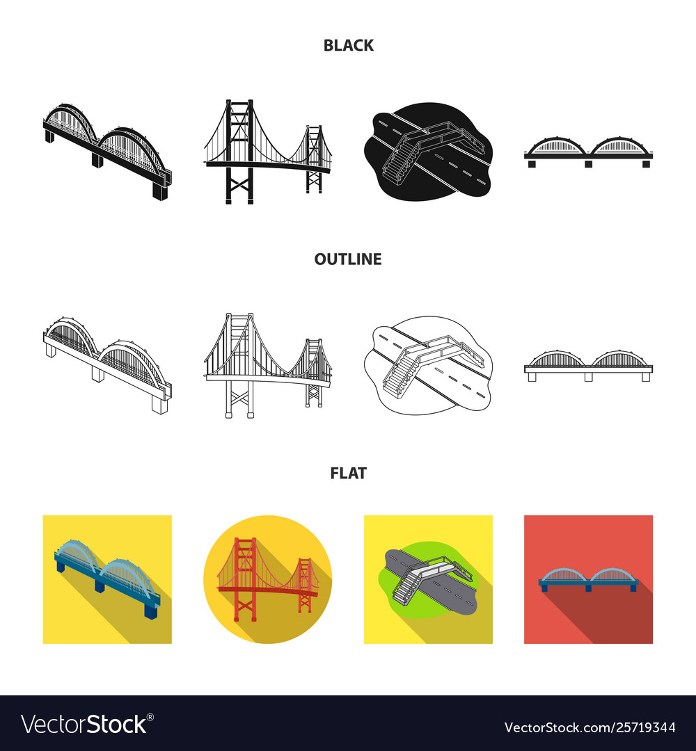 Bridge and construction Royalty Free Vector Image