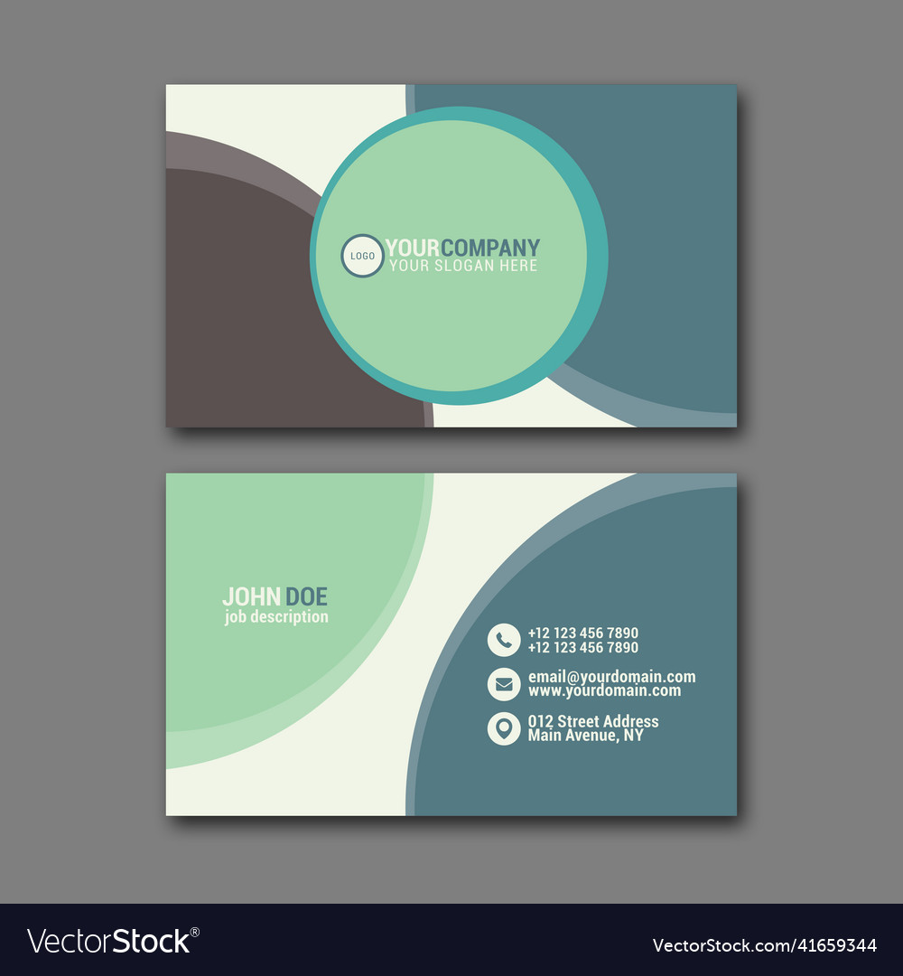 Business Card Template Royalty Free Vector Image