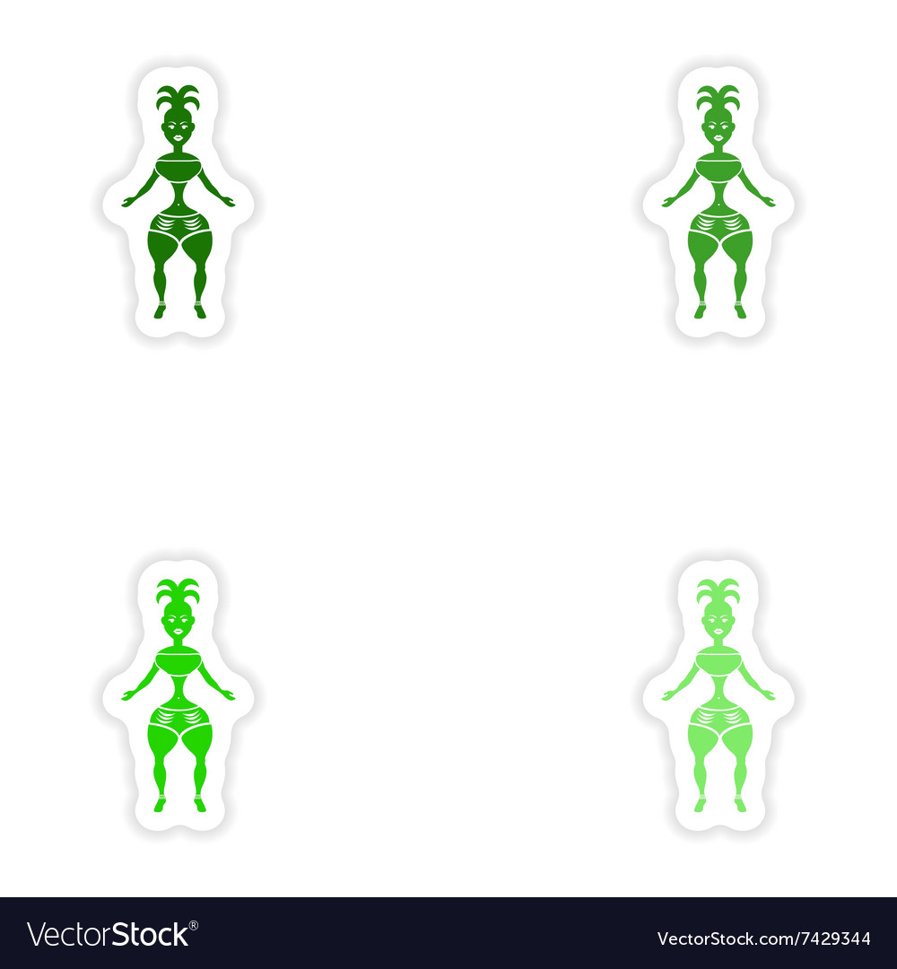 Concept Stylish Paper Sticker On White Background Vector Image