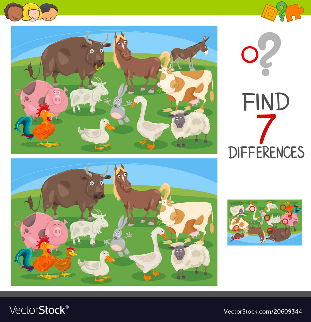 Find Differences Between Two Images Royalty Free Vector Riset