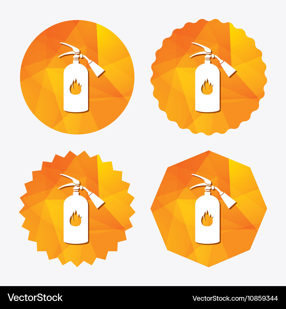 Fire extinguisher sign icon safety symbol Vector Image